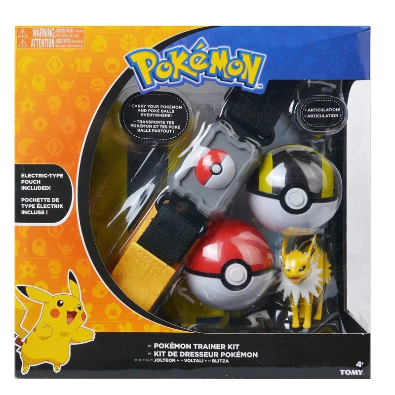 Jolteon Pokémon Trainer Kit Clip'N'Carry Pokéball Belt Figure Action Toy